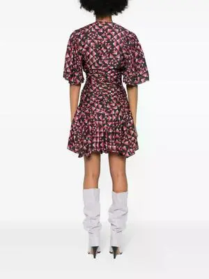 Isabel Marant Étoile Lienne Ruched Mini Dress - Black