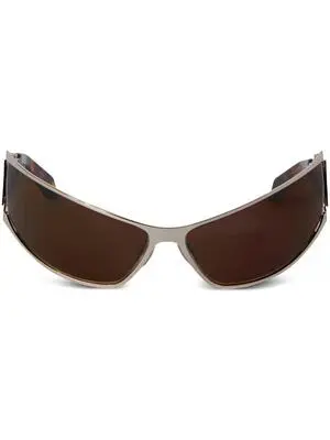 Off-White Luna Tortoiseshell Biker-style Sunglasses - Brown