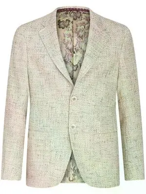 Etro Single-breasted Bouclé Blazer - Neutrals