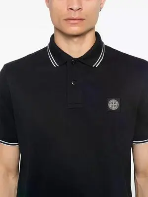 Stone Island Compass-motif Polo Shirt - Blue