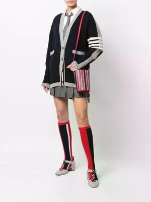 Thom Browne Rwb Stripe Lining Bucket Bag