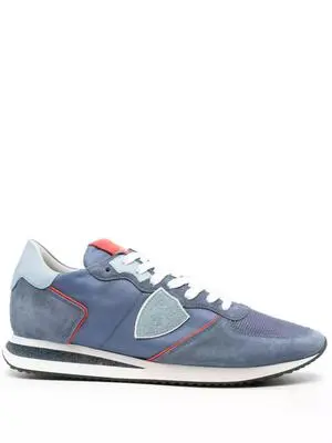 Philippe Model Paris Lace-up Suede Sneakers - Blue