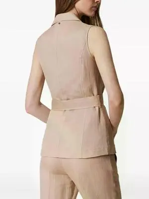 TWINSET Linen-blend Woven Vest