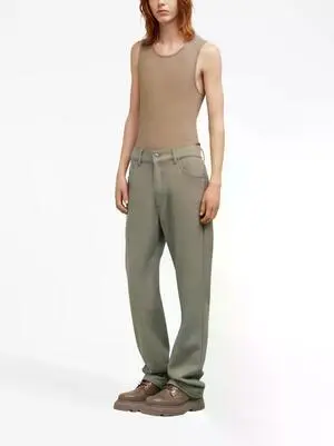 AMI Paris Wool Straight-leg Trousers