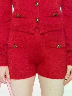 TWINSET Emily Knit Shorts - Red