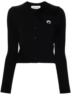 MARINE SERRE Moon Logo Knit Cardigan