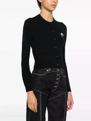 MARINE SERRE Moon Logo Knit Cardigan