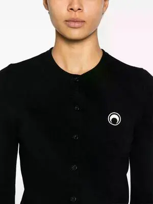 MARINE SERRE Moon Logo Knit Cardigan