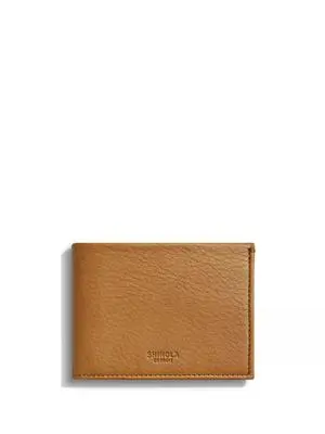 Shinola Slim Grained-leather Bi-fold Wallet - Brown
