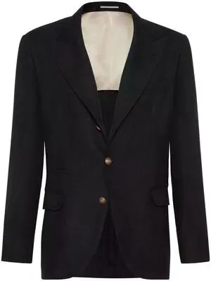 Brunello Cucinelli Peak-lapels Linen-blend Blazer