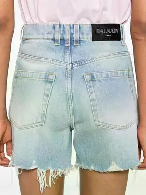 Balmain High-rise Denim Shorts