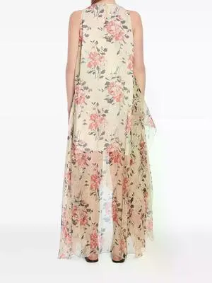 Loewe Silk Maxi Dress - Neutrals