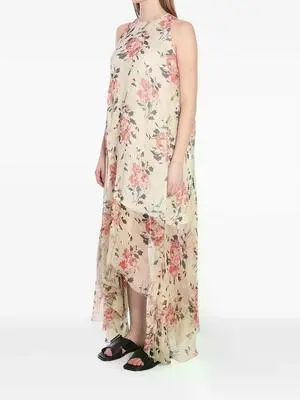Loewe Silk Maxi Dress - Neutrals