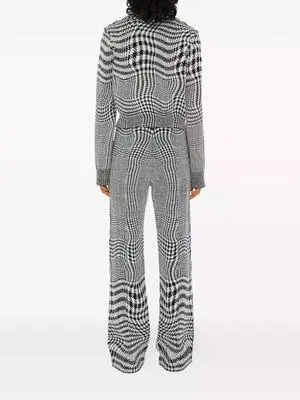 Burberry Warped Houndstooth Jacquard Trousers