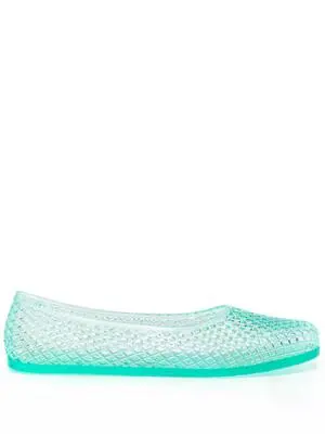 ANCIENT GREEK SANDALS Iro Jelly Round-toe Ballet Flats - Blue