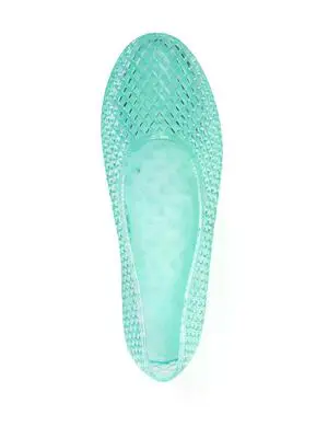 ANCIENT GREEK SANDALS Iro Jelly Round-toe Ballet Flats - Blue
