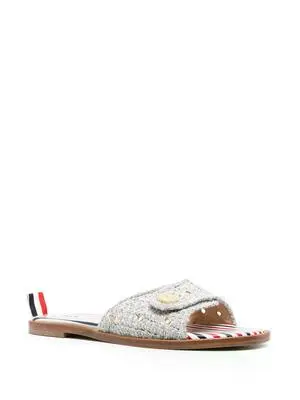 Thom Browne Tweed Flat Sandals