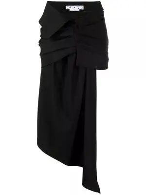 Off-White Box-pleat Asymmetric Skirt