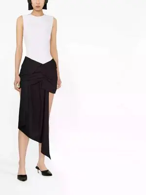 Off-White Box-pleat Asymmetric Skirt