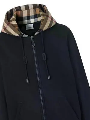 Burberry Check-pattern Zip-up Hoodie