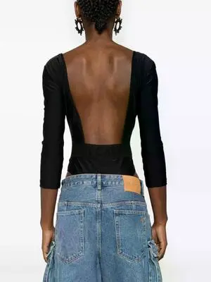Just Cavalli Open-back Satin Bodysuit