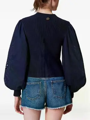 TWINSET Embroidered-sleeve Jumper