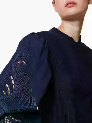 TWINSET Embroidered-sleeve Jumper