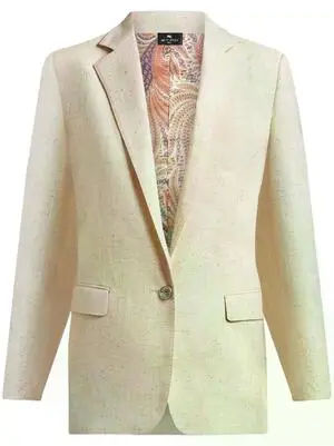 Etro Pegaso-button Blazer - Neutrals
