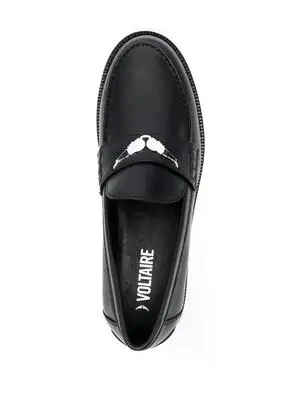 Zadig&Voltaire Wings-plaque Leather Loafers
