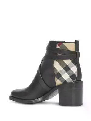 Burberry House Check Mid-heel Boots