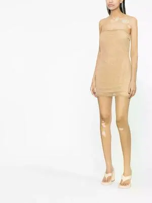 Alexander Wang Embellished Mesh Minidress
