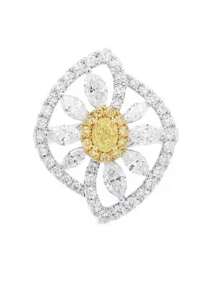 HYT JEWELRY 18kt White Gold Diamond Ring - Silver