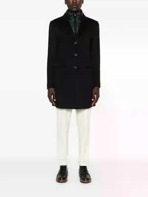 Herno Layered Single-breasted Coat - Blue