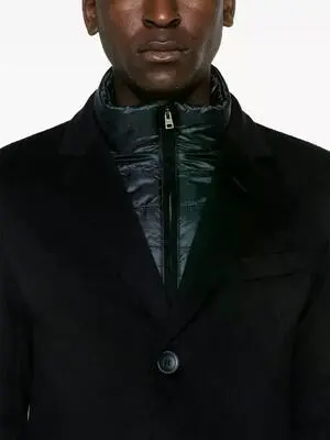 Herno Layered Single-breasted Coat - Blue