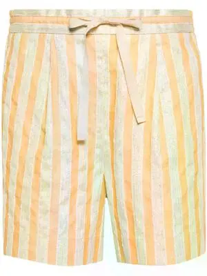 FORTE_FORTE Striped Drawstring Shorts - Orange