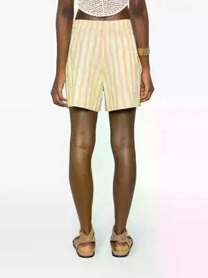 FORTE_FORTE Striped Drawstring Shorts - Orange
