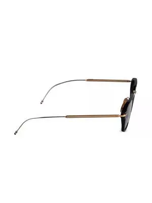 Thom Browne Geometric-frame Tinted Sunglasses - Black