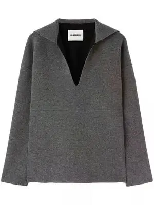 JIL SANDER Sailor Collar Knit Top