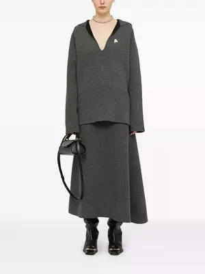JIL SANDER Sailor Collar Knit Top