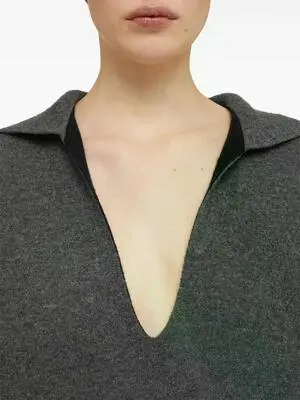 JIL SANDER Sailor Collar Knit Top