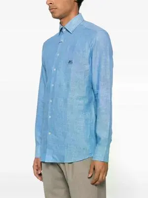 Etro Pegaso-motif Shirt - Blue