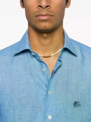 Etro Pegaso-motif Shirt - Blue