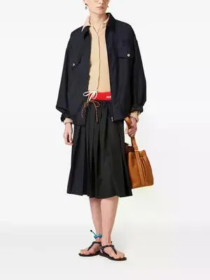 Miu Miu Batavia Wool Bomber Jacket - Blue