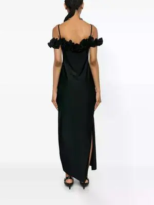 Coperni Ruffle-detail Maxi Dress - Black