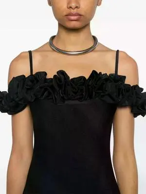 Coperni Ruffle-detail Maxi Dress - Black
