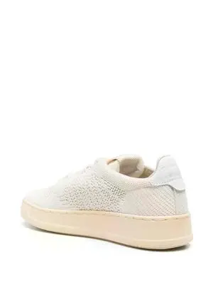 AUTRY Logo-patch Open-knit Sneakers - Neutrals