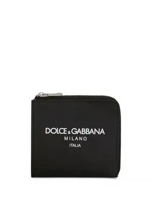 Dolce & Gabbana Logo-print Zip-around Wallet - Black