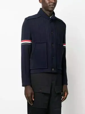 Thom Browne Single-breasted Button-fastening Shirt Jacket