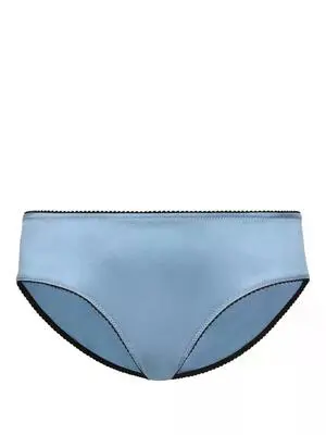 Dolce & Gabbana Dna Scallop-edge Satin Briefs