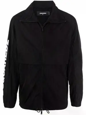 Dsquared2 Logo-print Zippered Coat